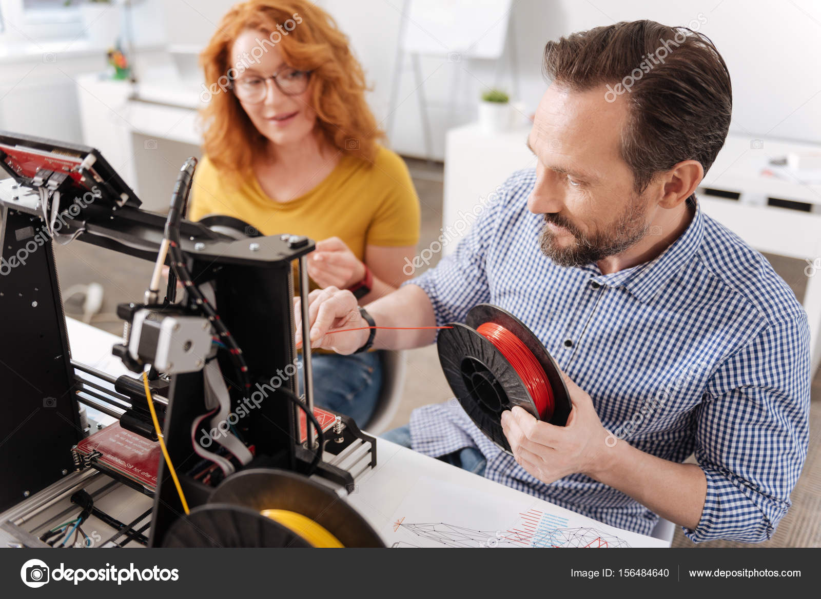 Professional male designer changing 3d filament Stock Photo by ©Dmyrto ...