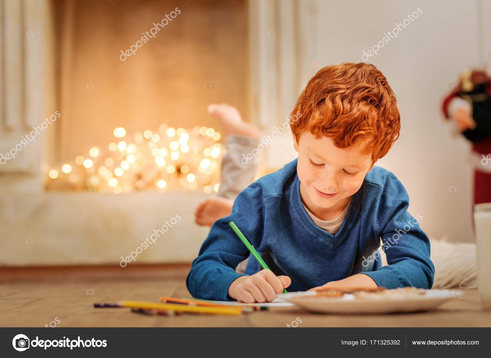 Boy Writing A Letter