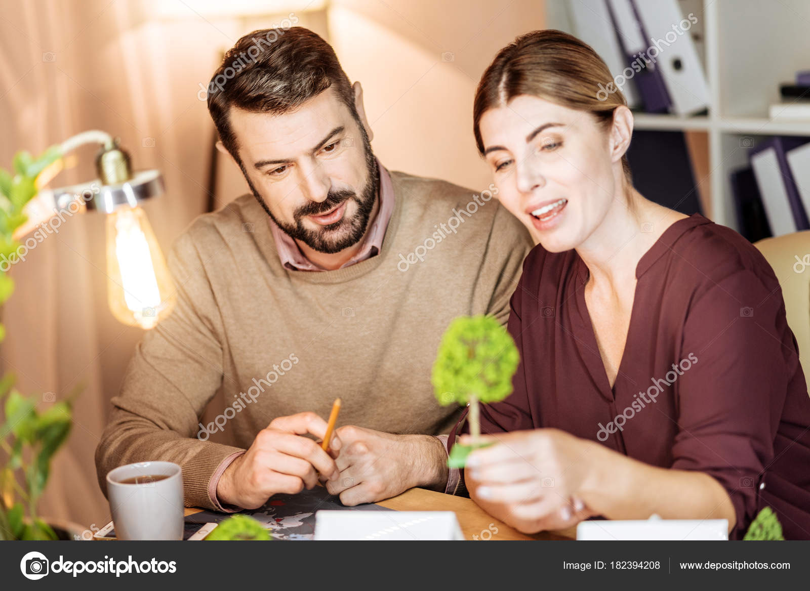 Enigmatical female person explaining her idea Stock Photo by ©Dmyrto_Z ...