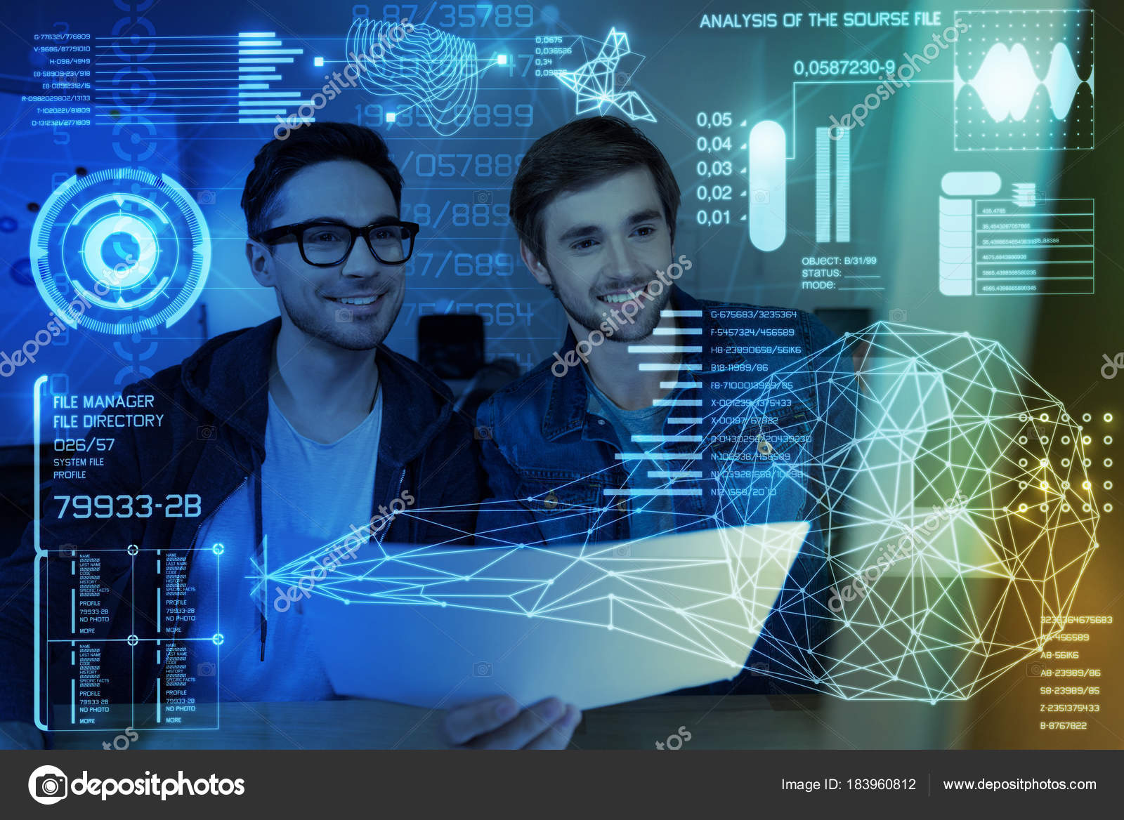 Cheerful programmers working together Stock Photo by ©Dmyrto_Z 183960812 Cheerful programmers working together Stock Photo by ©Dmyrto_Z 183960812