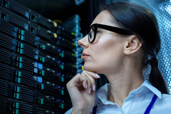 In the System Control Center Woman working in a Technical Suppor ...