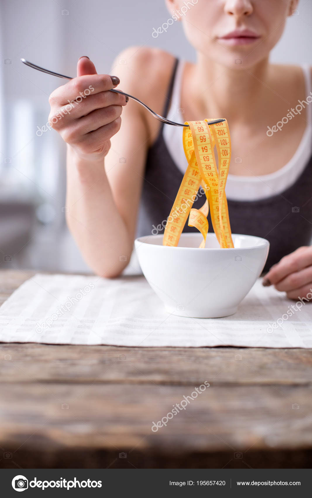 Depressed underweight woman having a psychological problem Stock Photo ...