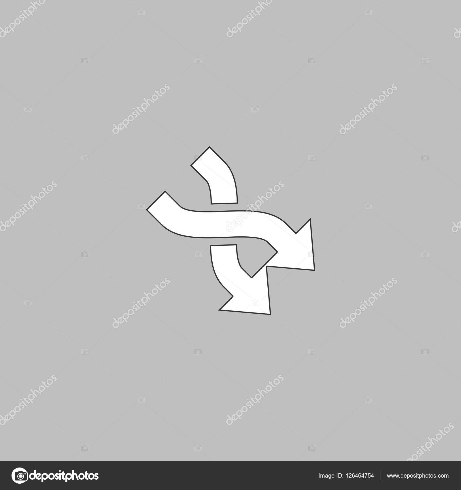 Intersection arrow computer symbol Stock Vector Image by ©burntime555 ...