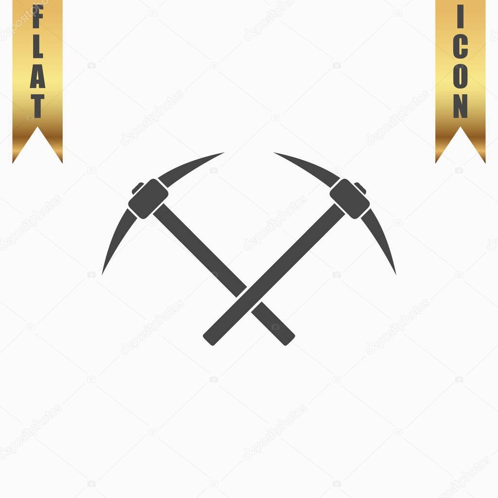 Sign crossed-powered icebreaker. two ice ax Stock Vector by ...
