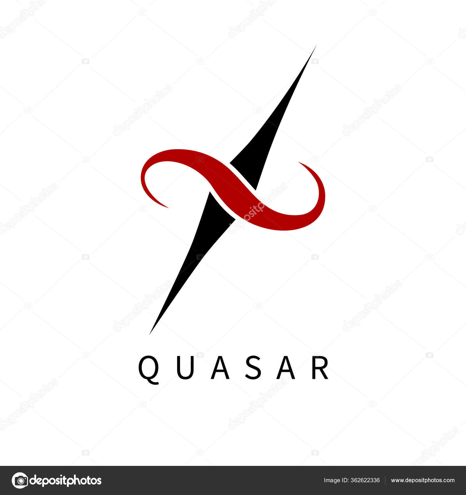 Quasar Icon Vector White Background Logo Template Stock Vector Image by ...