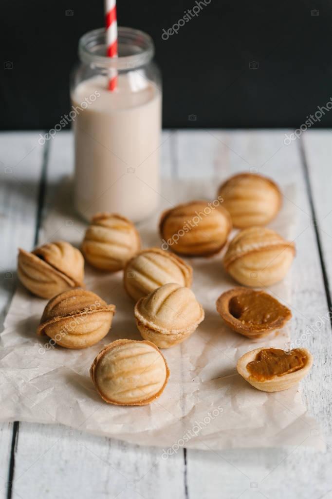 Russian Walnut Shaped Cookies — Stock Photo © tytbil88, #160878632
