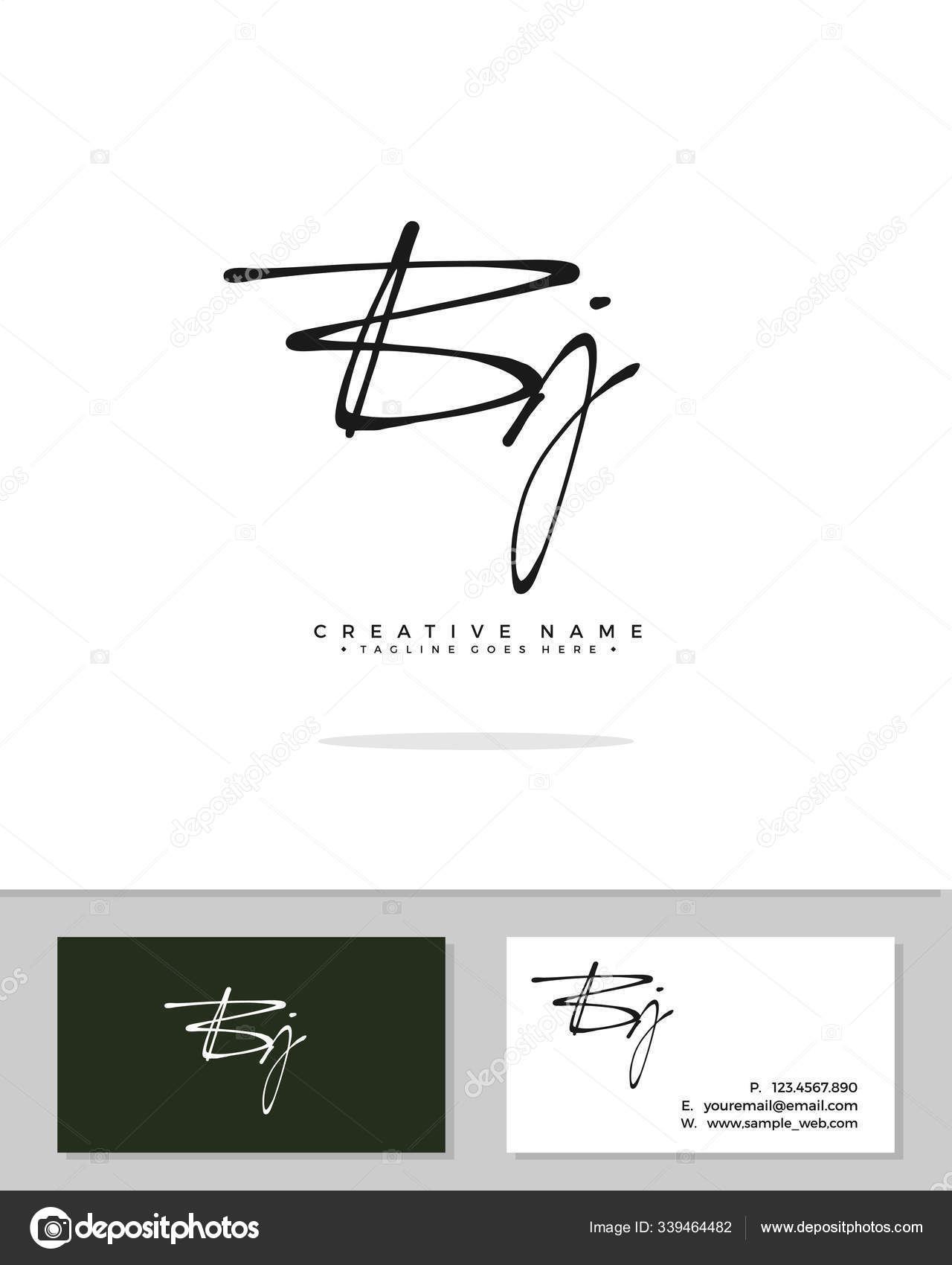 Logotipo Inicial Vector Firma Logotipo Del Concepto Escritura Vector de ...