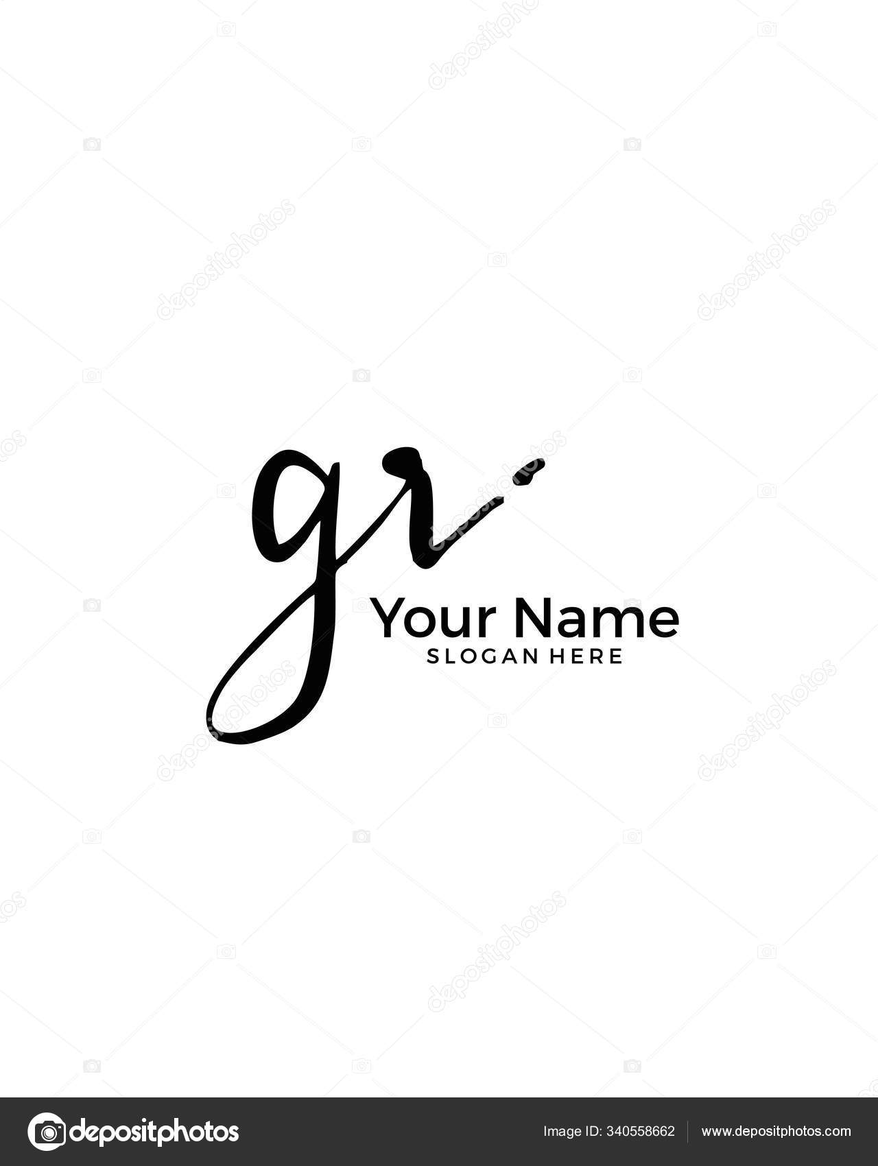 Initial Logo Signature Vector Handwriting Concept Logo Stock Vector ...