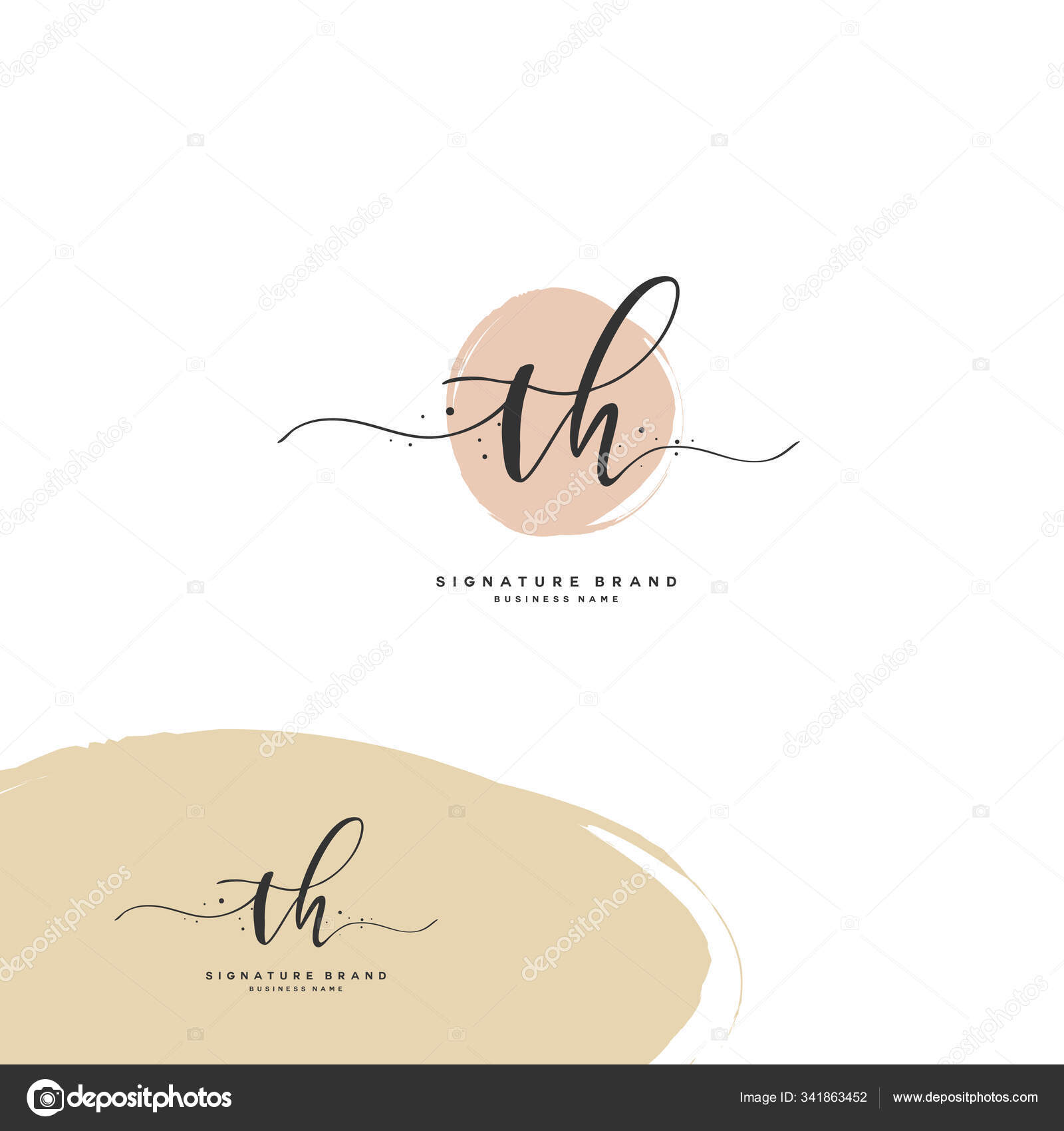 T H TH Inicial letra letra y firma logotipo. Un concepto de escritura a ...