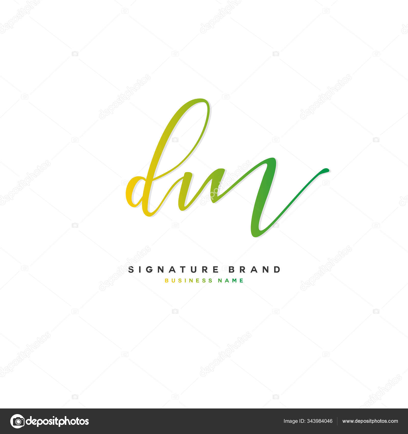 D M DM Diseño inicial del concepto de letra y logotipo de la firma ...