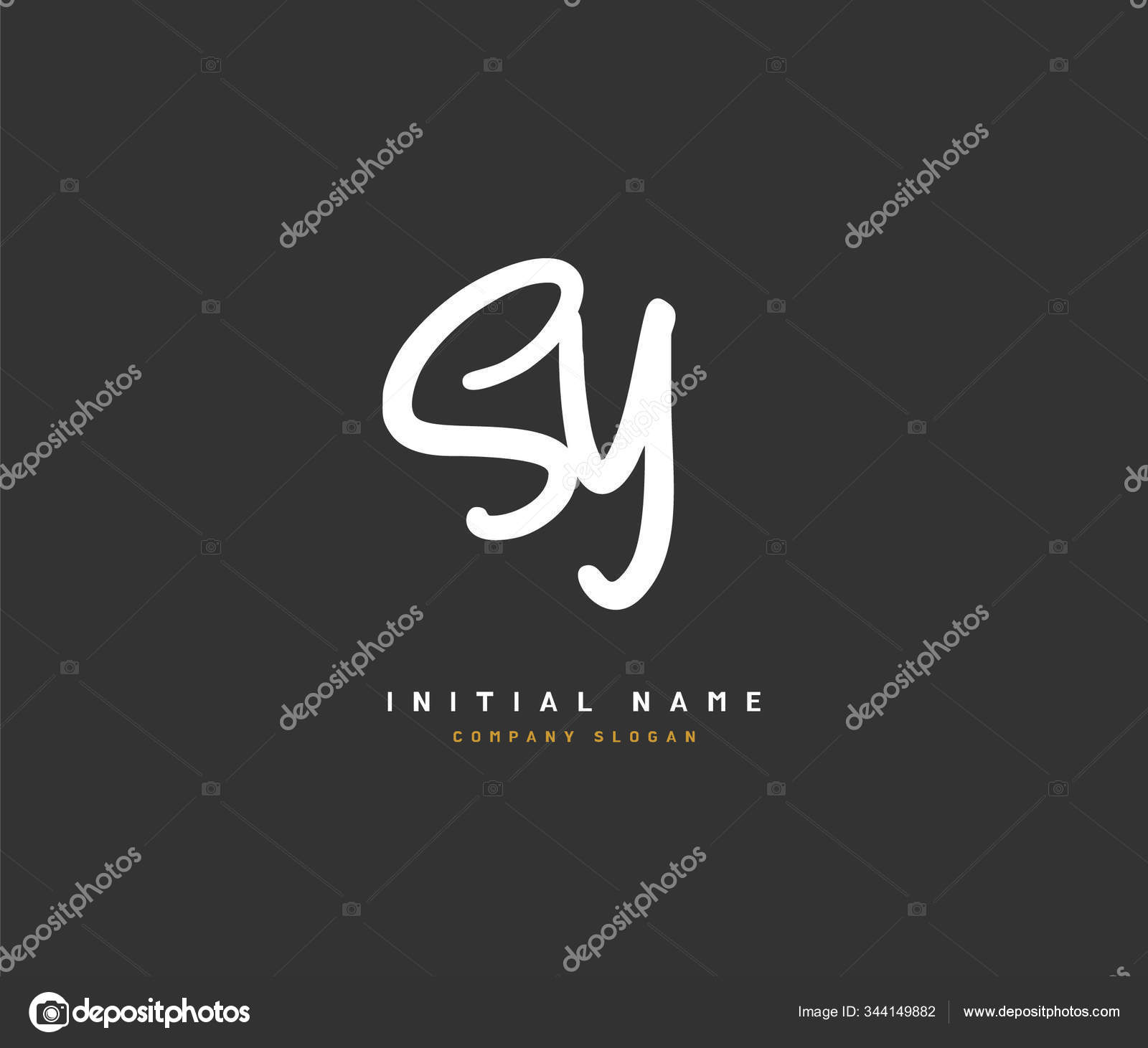 Beauty Vector Initial Logo Handwriting Logo Initial Signature Wedding ...