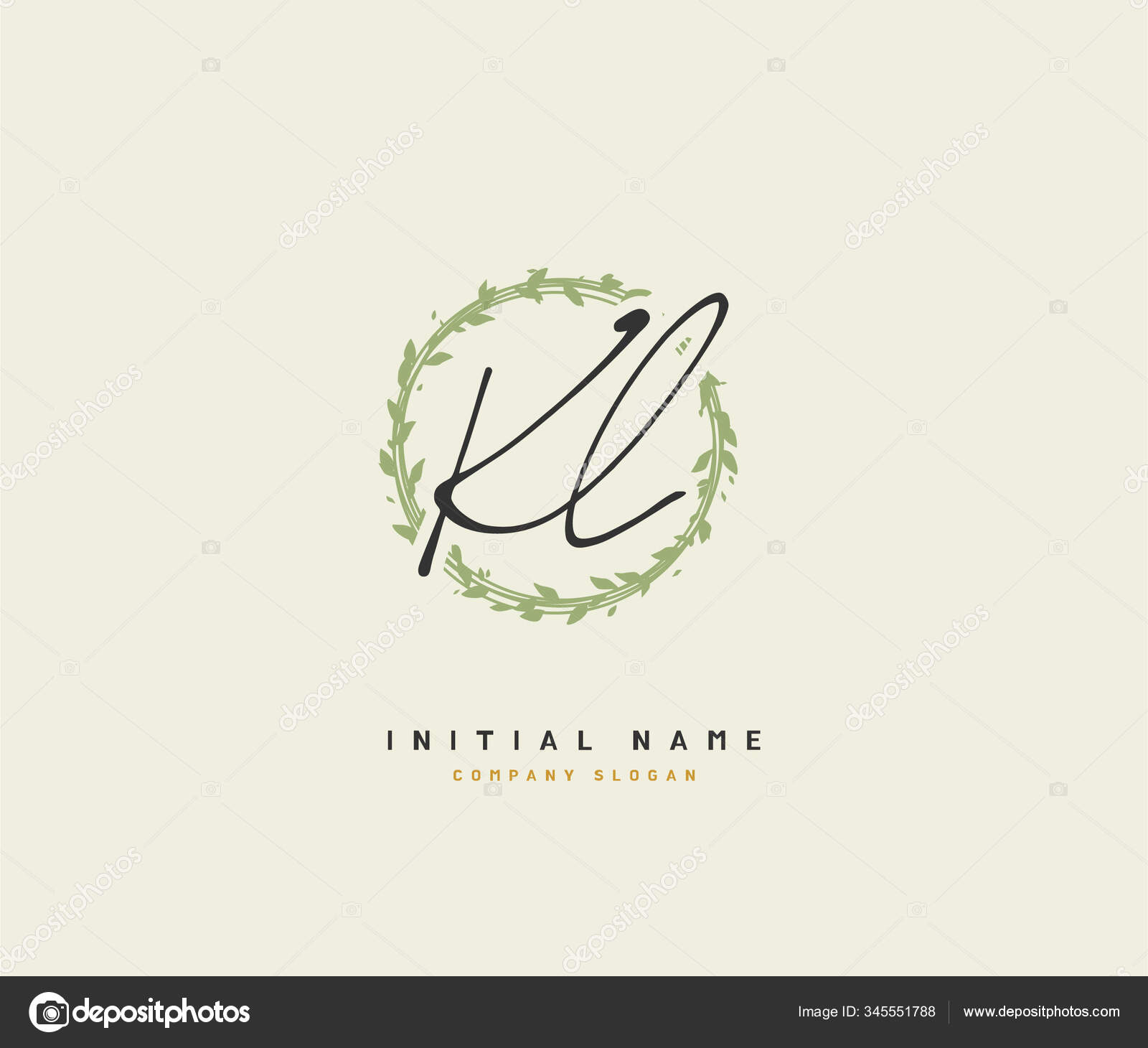 Beauty Vector Initial Logo Handwriting Logo Initial Signature Wedding ...