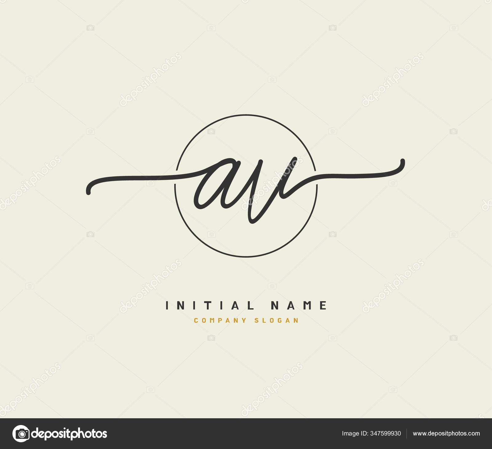 Beauty Vector Initial Logo Handwriting Logo Initial Signature Wedding