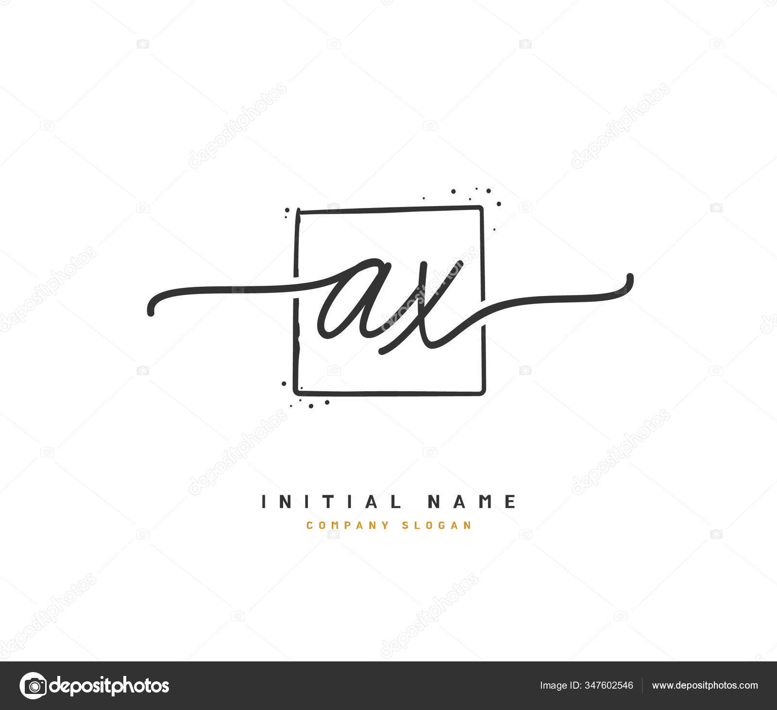 Beauty Vector Initial Logo Handwriting Logo Initial Signature Wedding