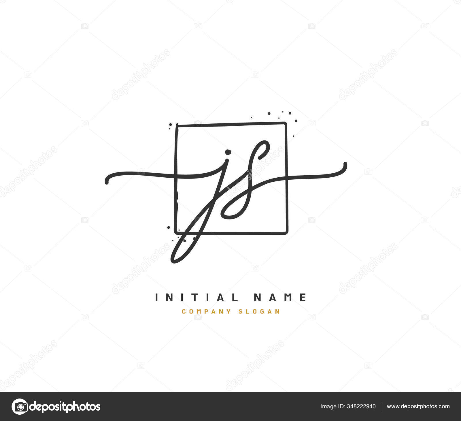 Beauty Vector Initial Logo Handwriting Logo Initial Signature Wedding ...