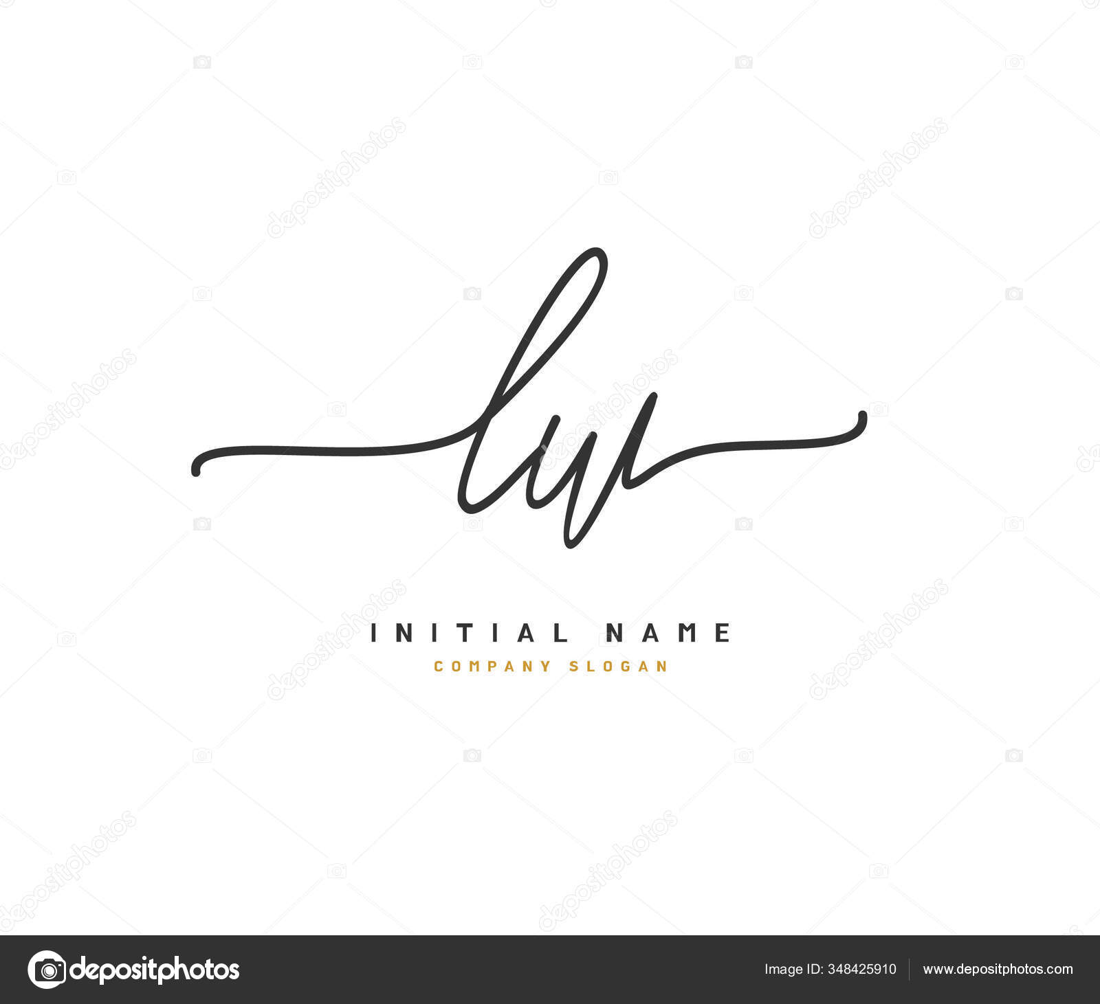 Lwbeauty Vector Initial Logo Handwriting Logo Initial Signature Wedding ...