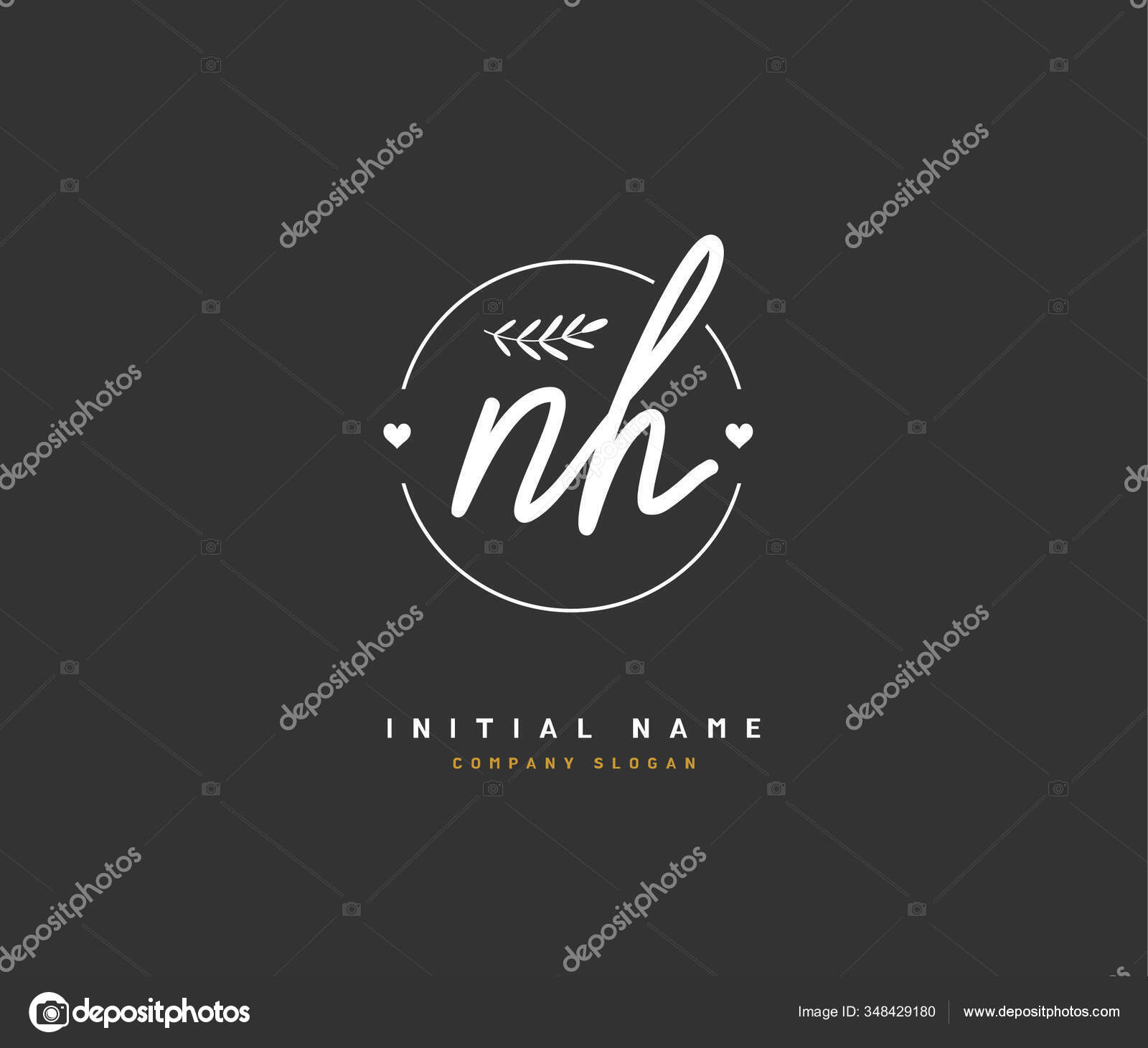 Beauty Vector Initial Logo Handwriting Logo Initial Signature Wedding