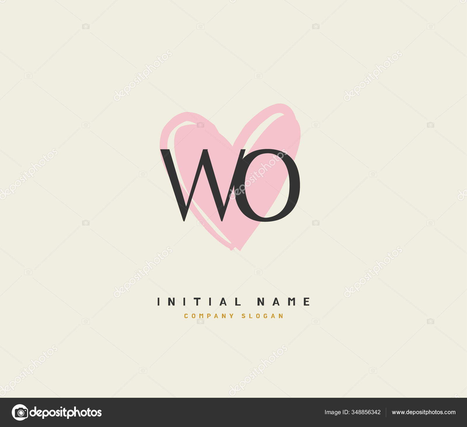 Beauty Vector Initial Logo Handwriting Logo Initial Signature Wedding ...