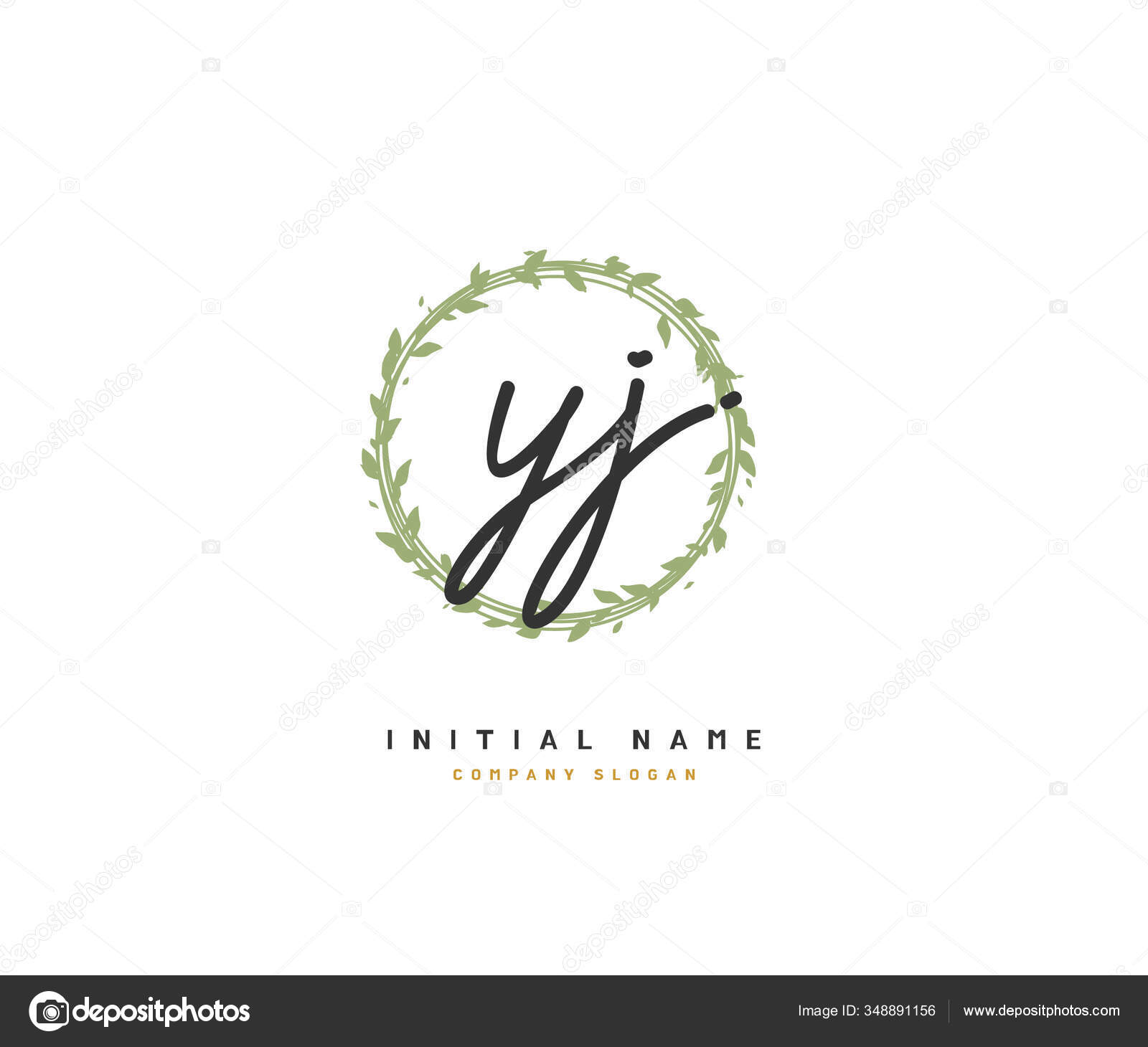 Beauty Vector Initial Logo Handwriting Logo Initial Signature Wedding ...