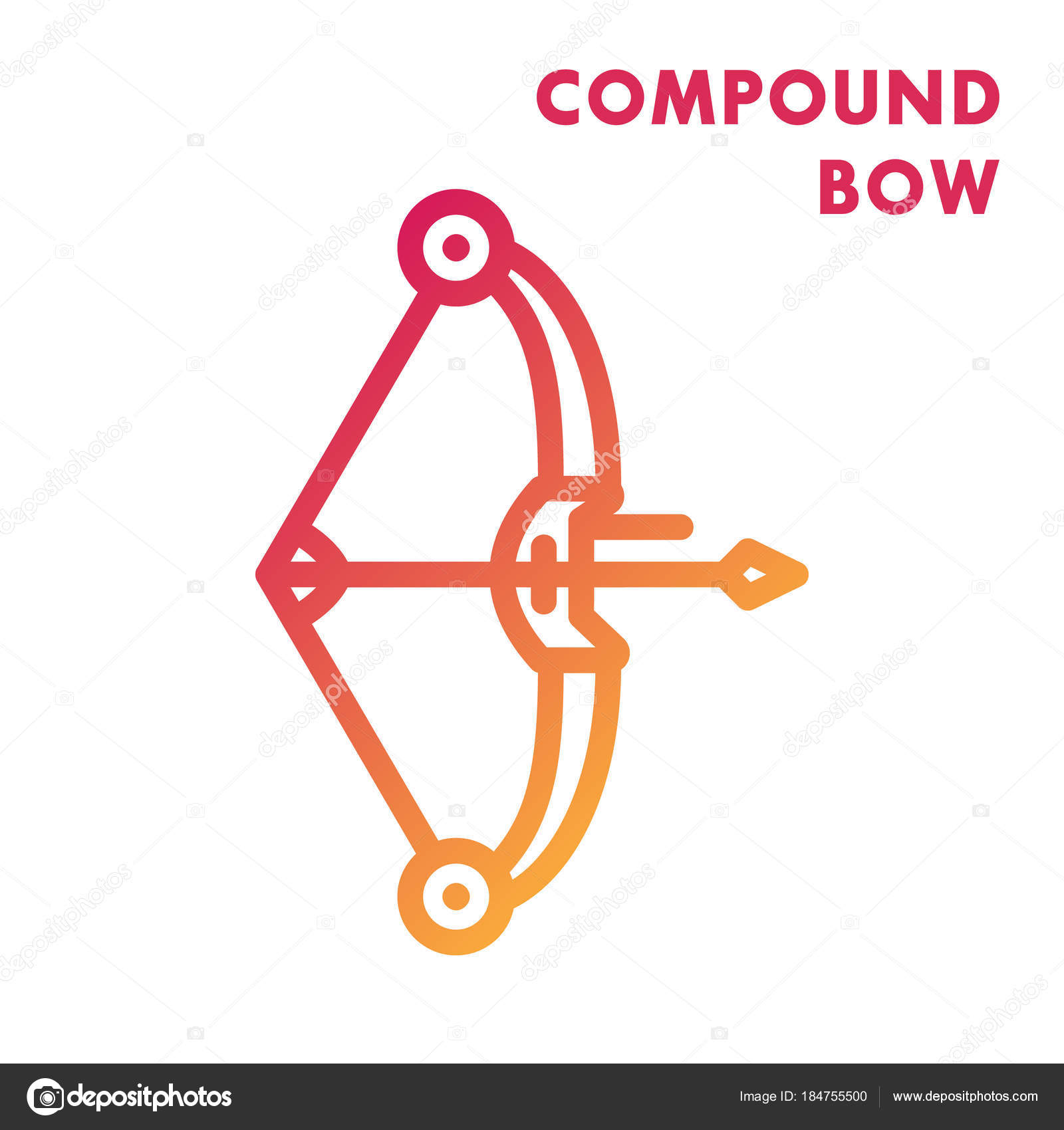 Compound Bow And Arrow Clip Art Archery Stock Illustration