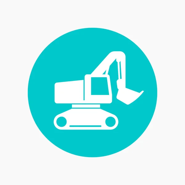 Forest Harvester Icon Track Feller Buncher Timber Harvesting Machine Flat Icon Vector