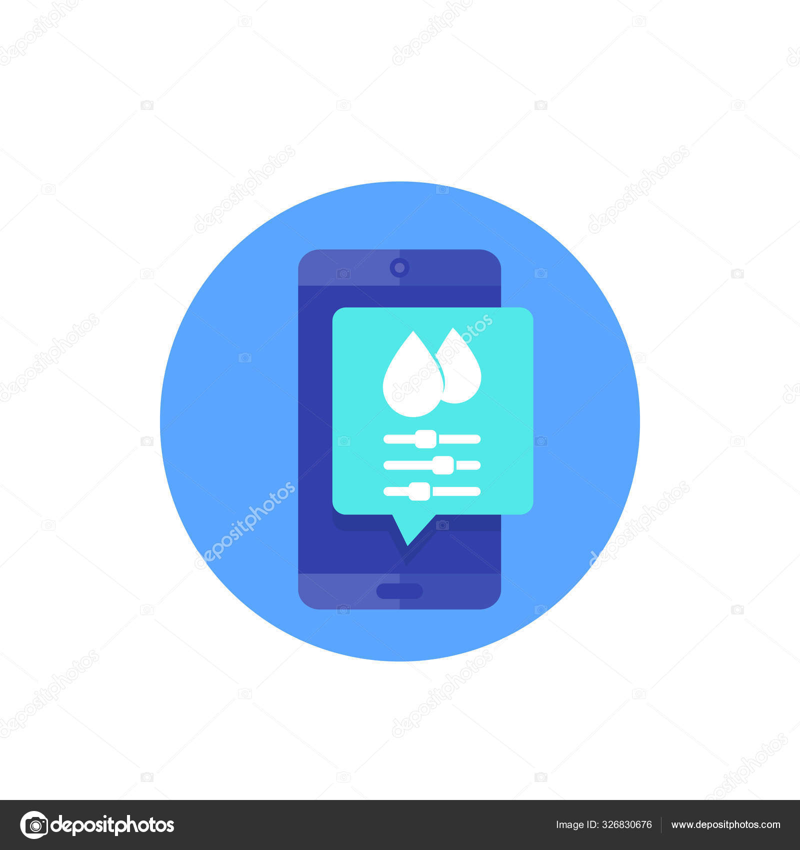 Humidity control mobile app vector icon Stock Vector by ©nexusby 326830676