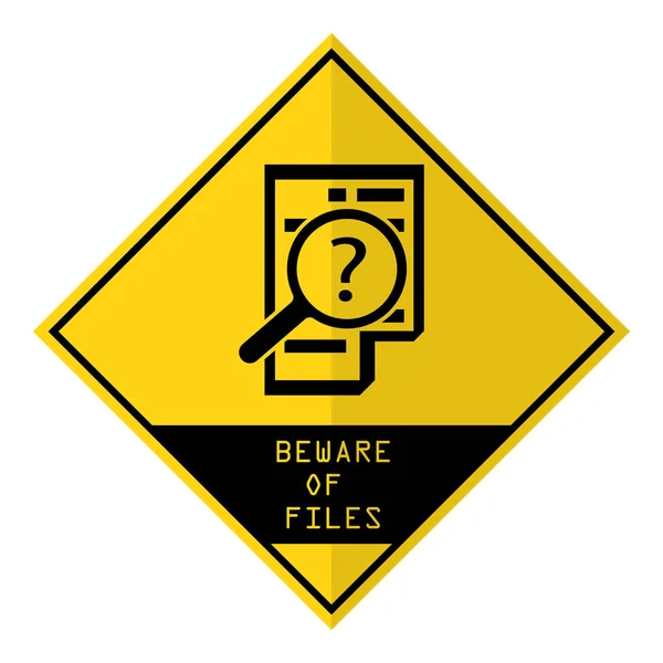 Exclamation warning caution beware email file attachment sign. Vector ...
