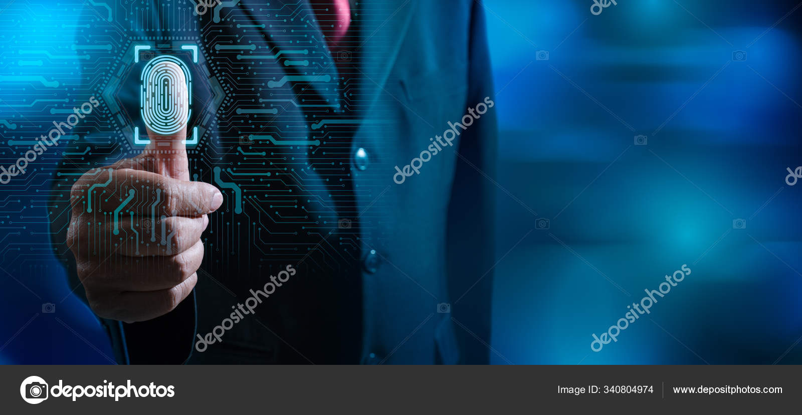 Fingerprint Scan Provides Security Access Biometrics Identification ...