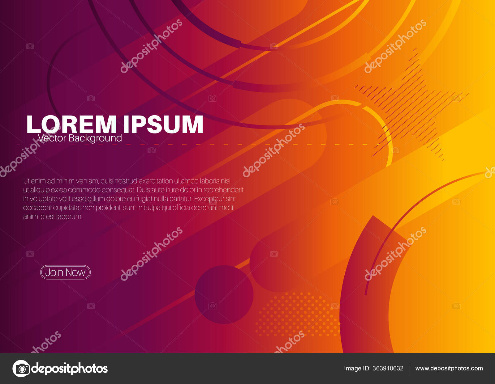 Gradient Vector Background Modern Poster Template Geometric Shapes ...