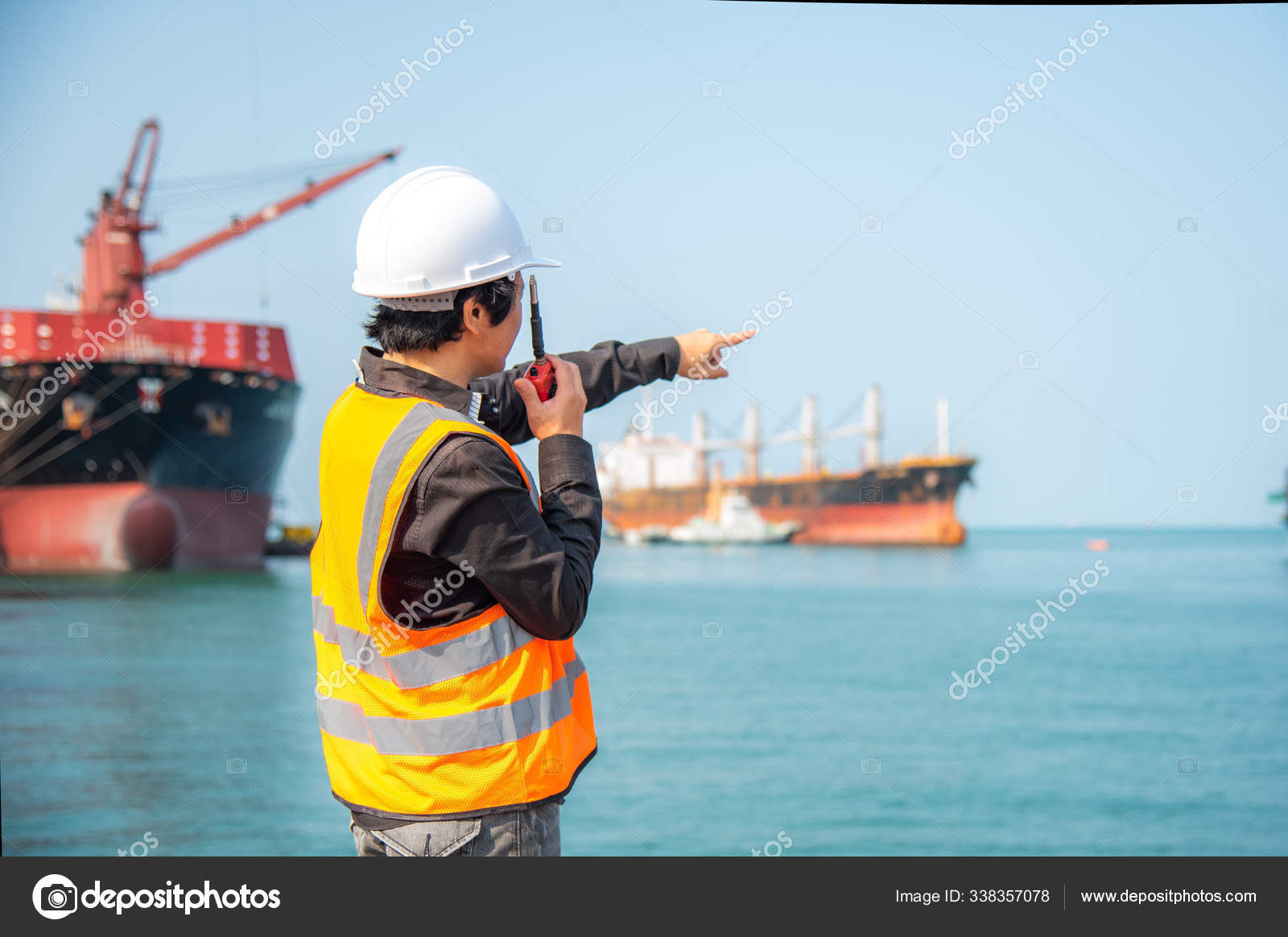 Harbor Master Port Control Command Ship Takes Berthing Alongside Port ⬇ ...