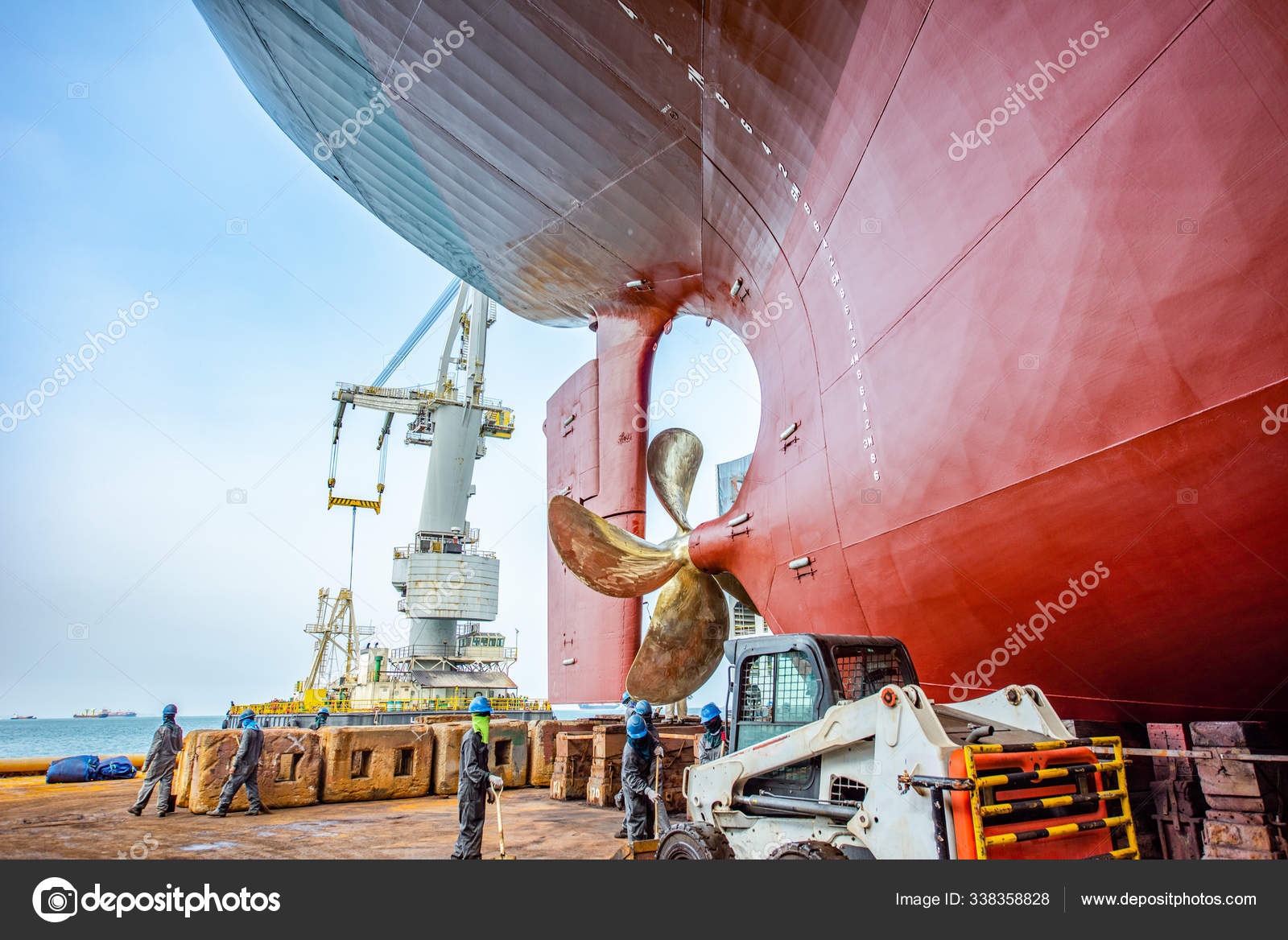 Hull Dry Dock Commercial Ship Repairing Recondition Painting Cleaning ...