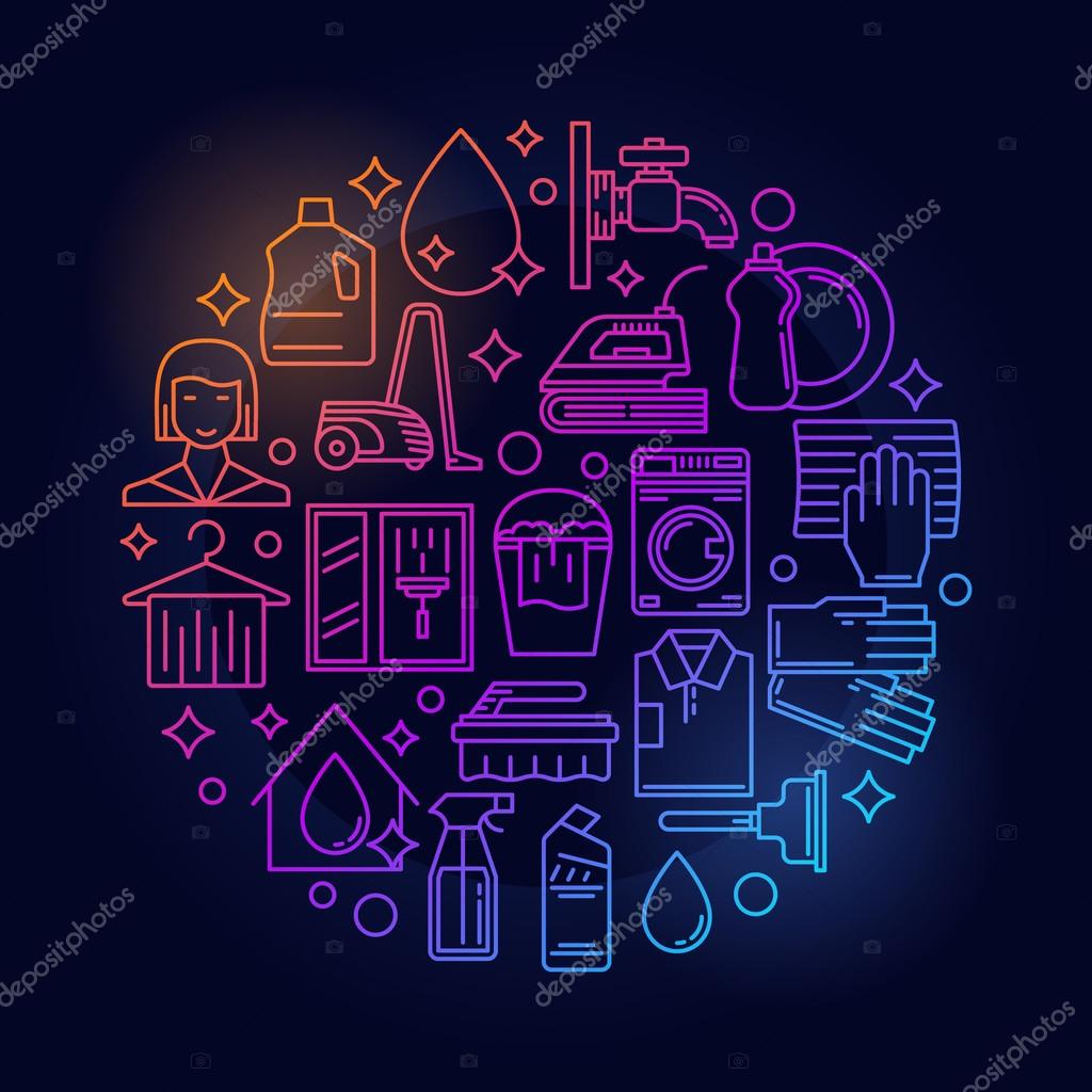 Cleaning service colorful sign Stock Vector by ©sn3g 126259048