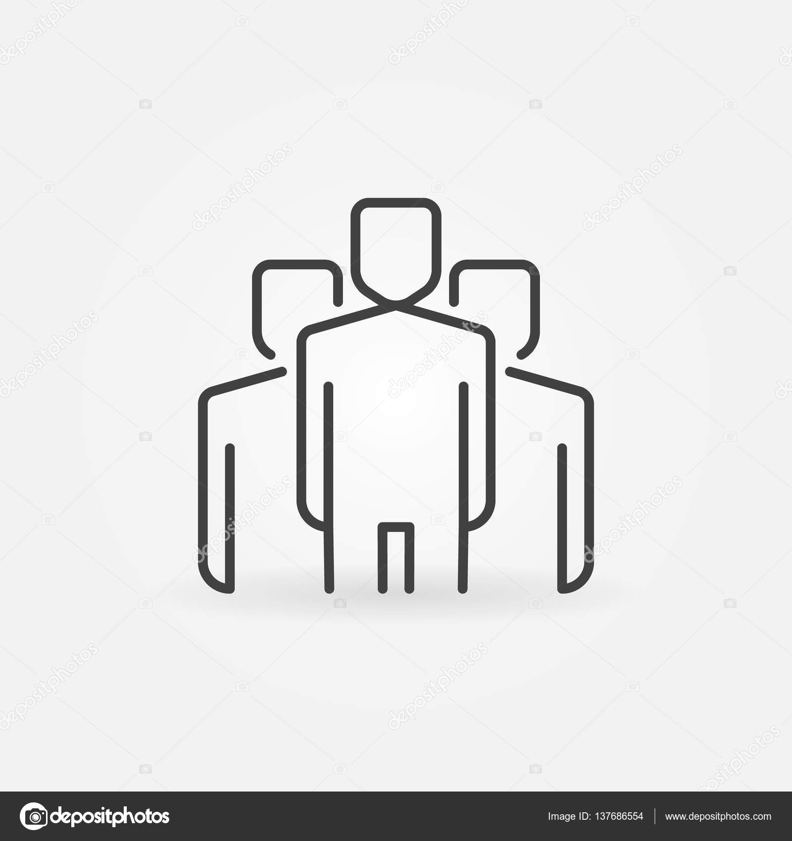 People linear icon Stock Vector by ©sn3g 137686554