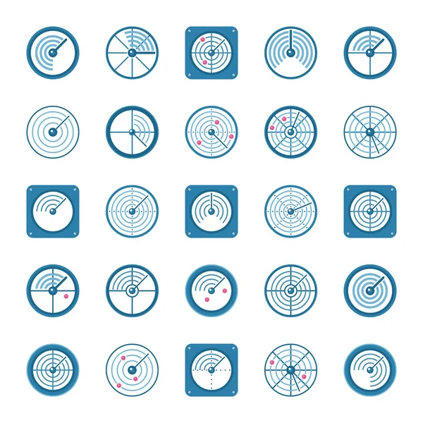 Radar icons set Stock Vector Image by ©sn3g #93047160