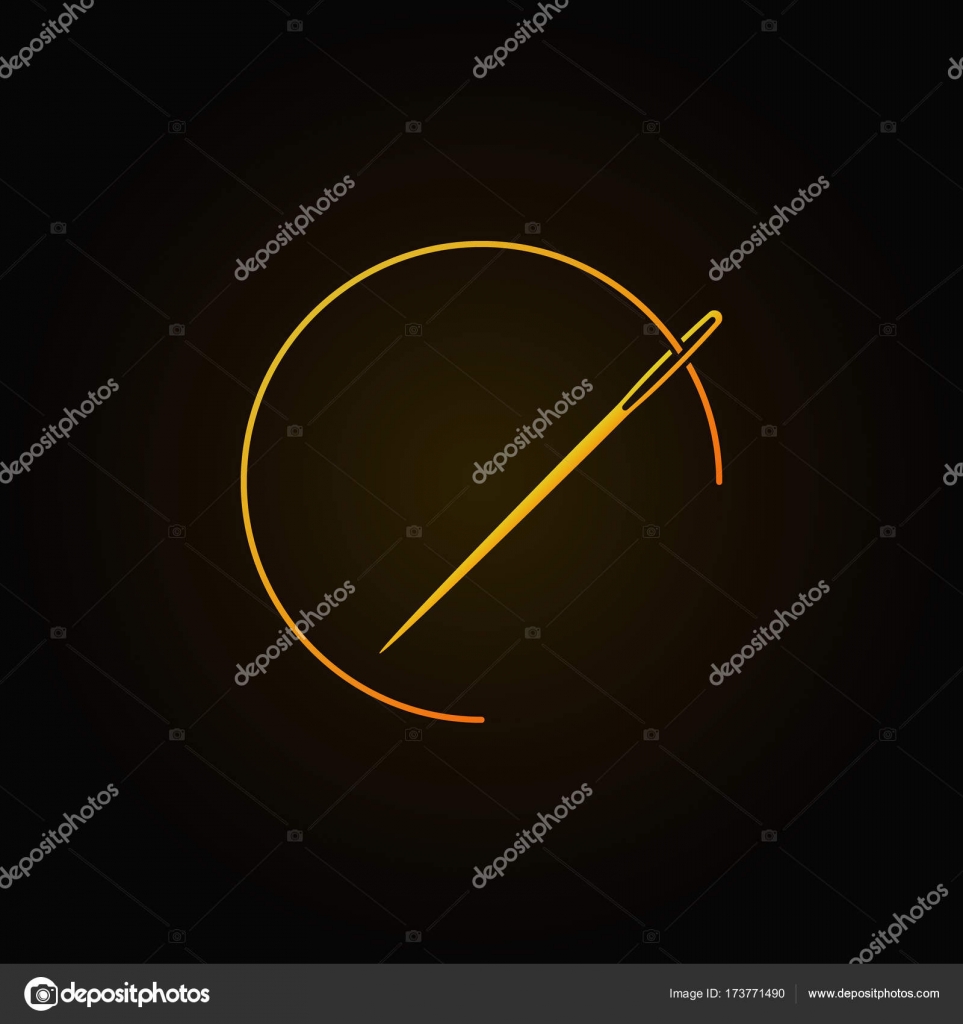 Yellow needle with thread vector icon Stock Vector Image by ©sn3g ...
