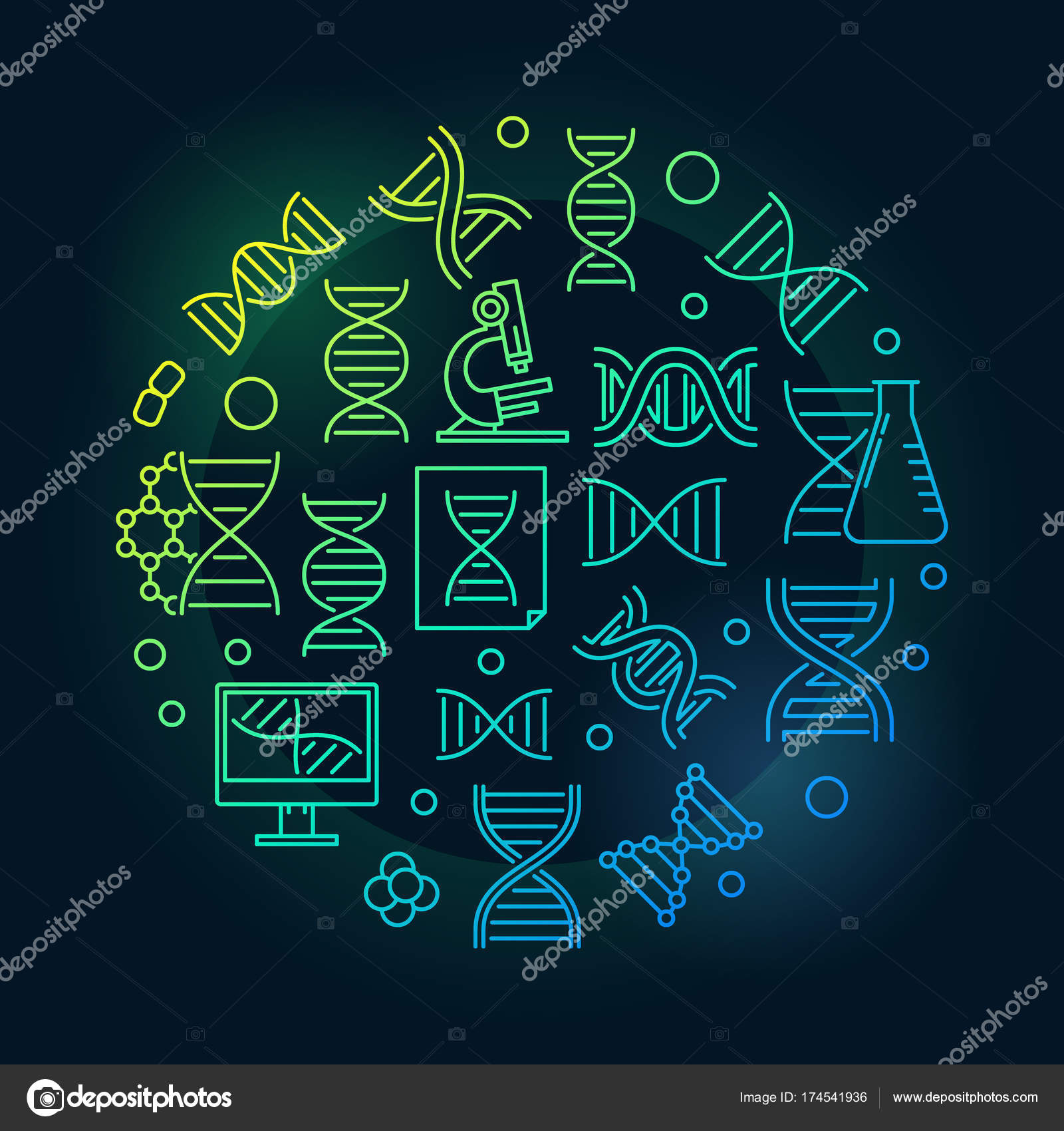 DNA helix vector genetics and science illustration Stock Vector by ...
