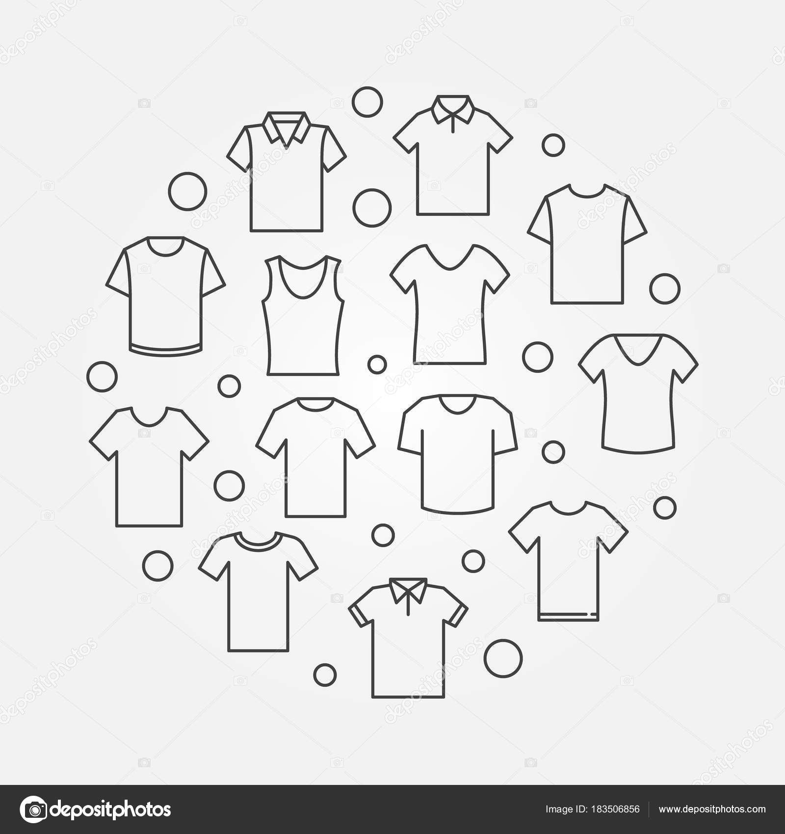 T-shirt round illustration. Vector tshirt symbol Stock Vector Image by ...