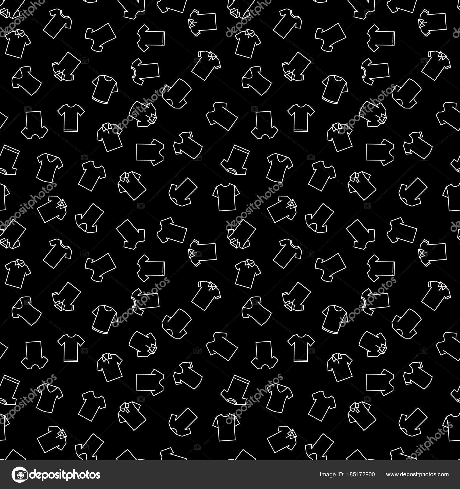 T shirt backgrounds | Dark t-shirt vector seamless pattern or ...