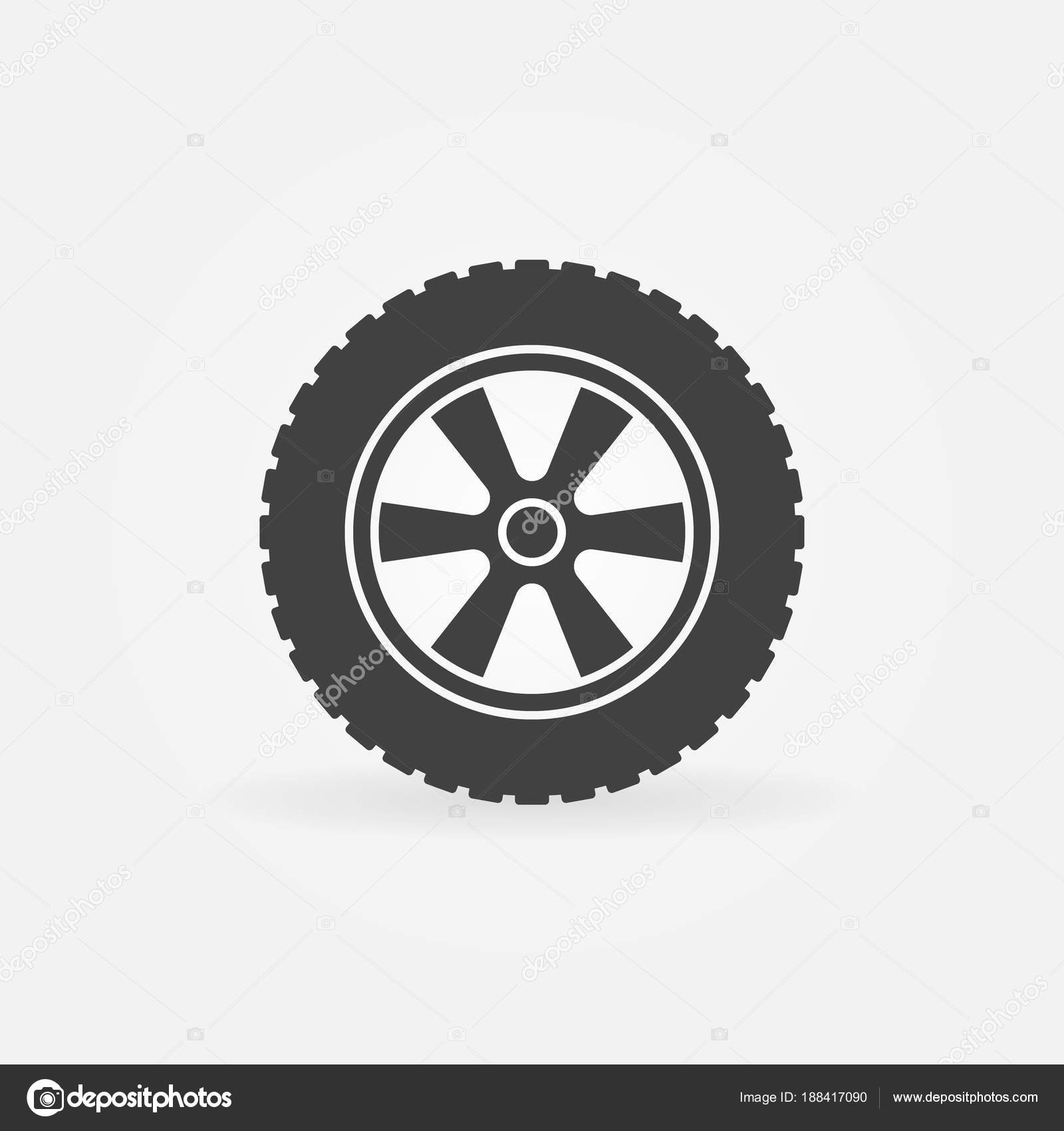 Wheel icon - vector simple symbol Stock Vector Image by ©sn3g #188417090