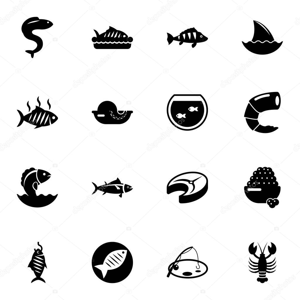 16 peces llenos de iconos establecidos aislados sobre fondo blanco ...