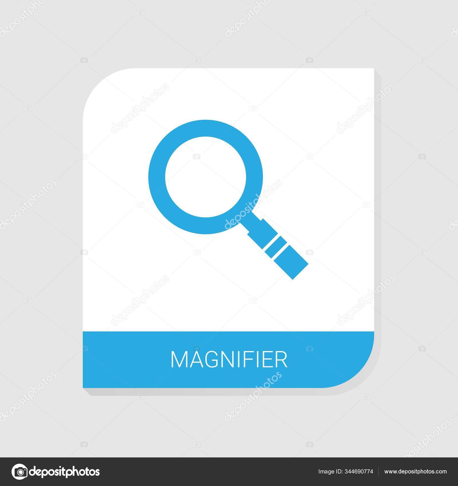 Icono de lupa rellenado editable de la categoría Iconos de papelería ...