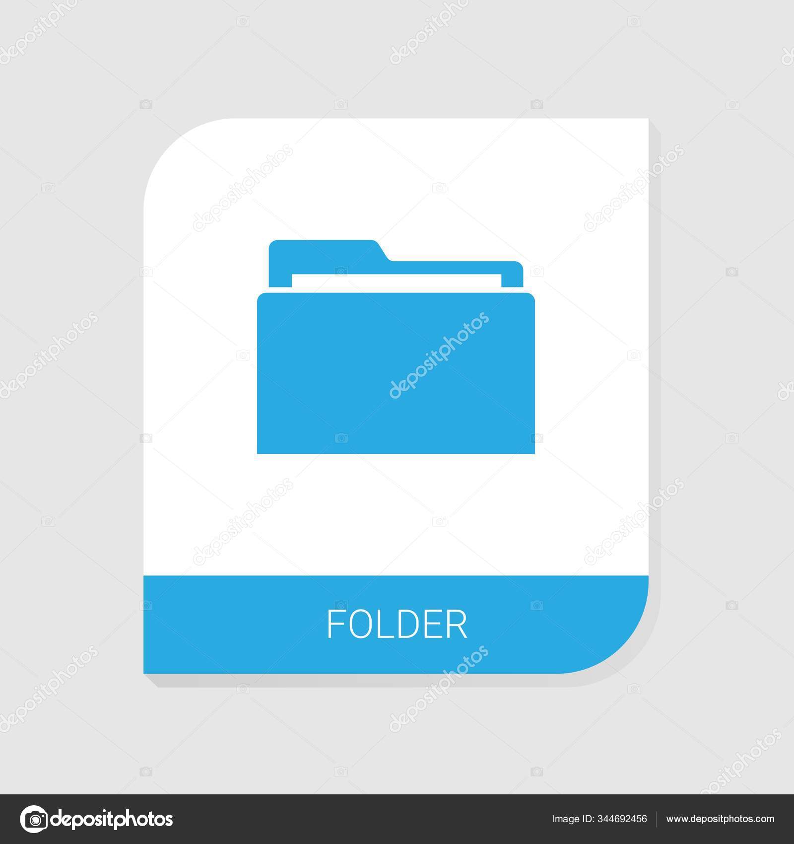 Editable filled Folder icon from Stationery icons category. Isolated ...