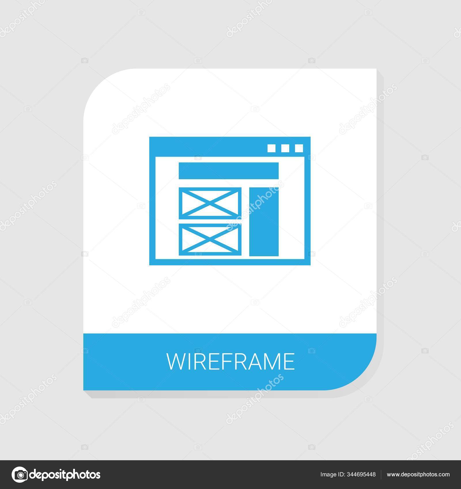 Editable filled wireframe icon from Web Development icons category ...