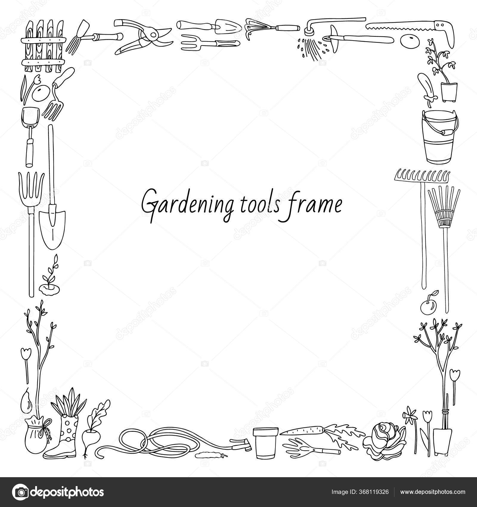 Garden Border Clip Art Black And White