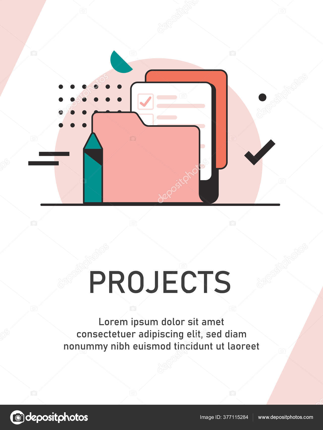 Project Management Data Management Flat Design Icon Vector Illustration ...