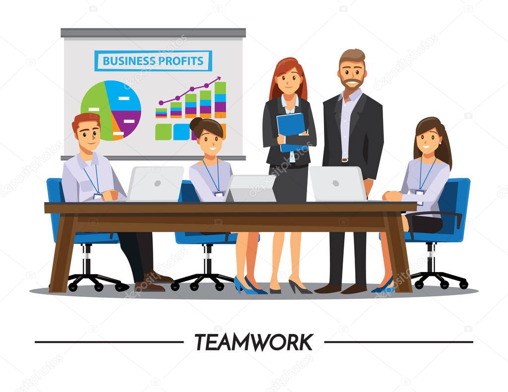 Business People teamwork ,Vector illustration cartoon character ... Business People teamwork ,Vector illustration cartoon character ...