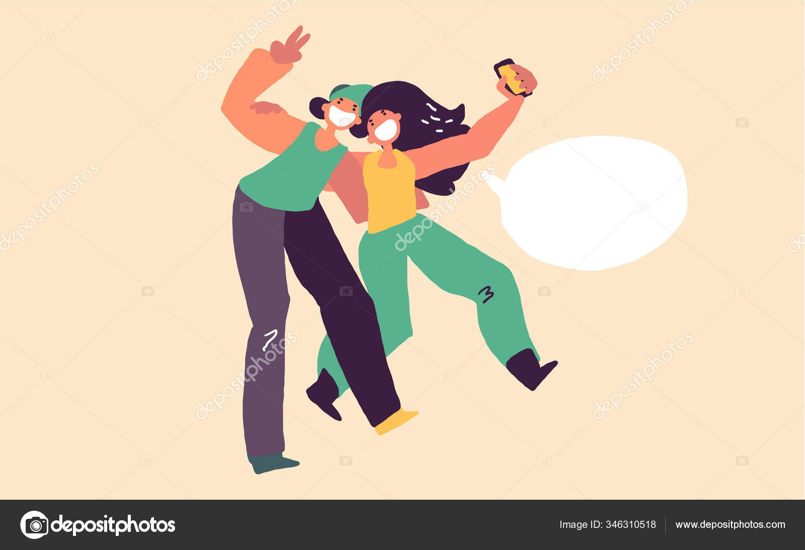 Hand Drawn Vector Illustration Cartoon Cute Character Young Runner ...