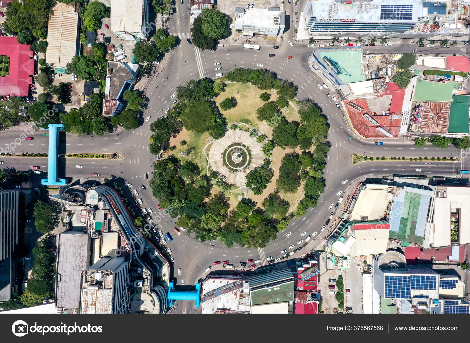 Cebu City Philippines Jan 2020 Top View Fuente Osmena Daytime Stock ...