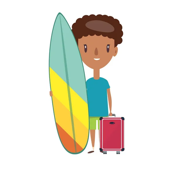 Cute little girl surfing — Stock Vector © Japanez #84775900