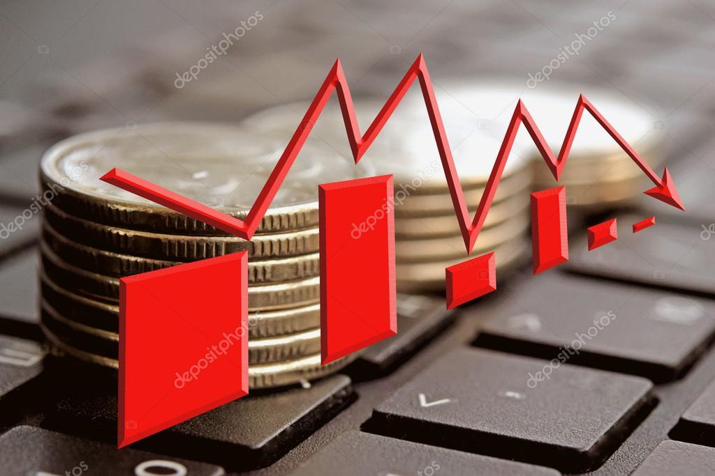 The red arrow on the background of money . Stock Photo by ©vlerijse ...